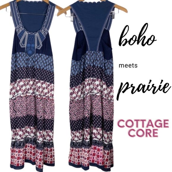 Unit | Dresses | Unit Patchwork Embroidered Dress | Poshmark